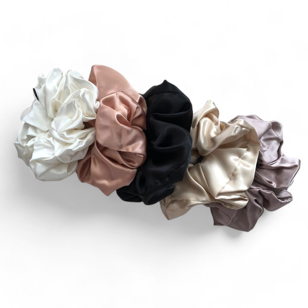 Large Silk Scrunchies Essentials Collection - Brindy Silk