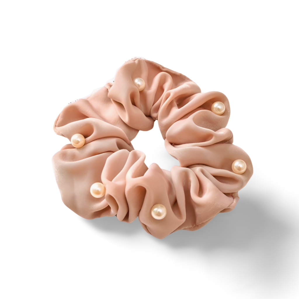 Pearl Essence Scrunchie - Brindy Silk