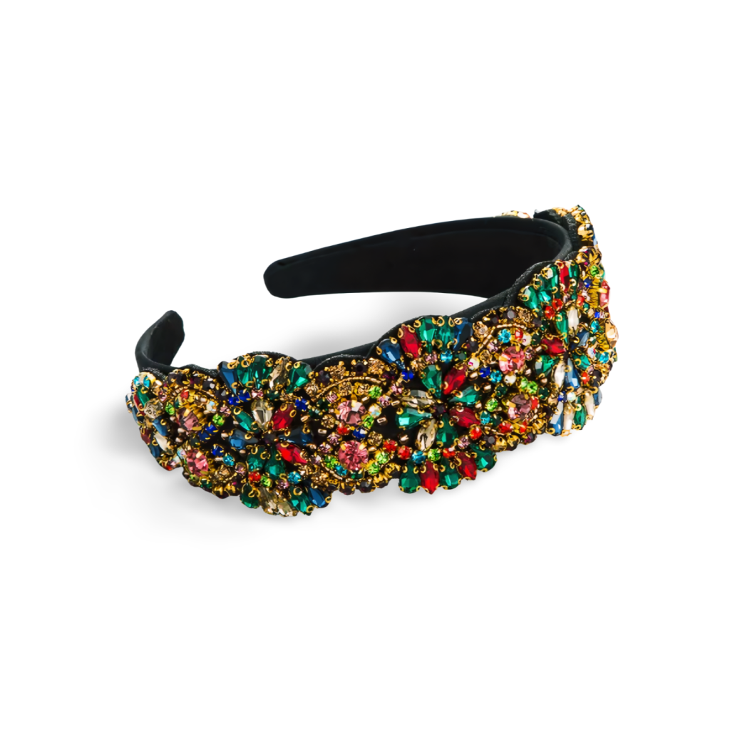 Queen Elizabeth Rhinestone Headband - Brindy Silk